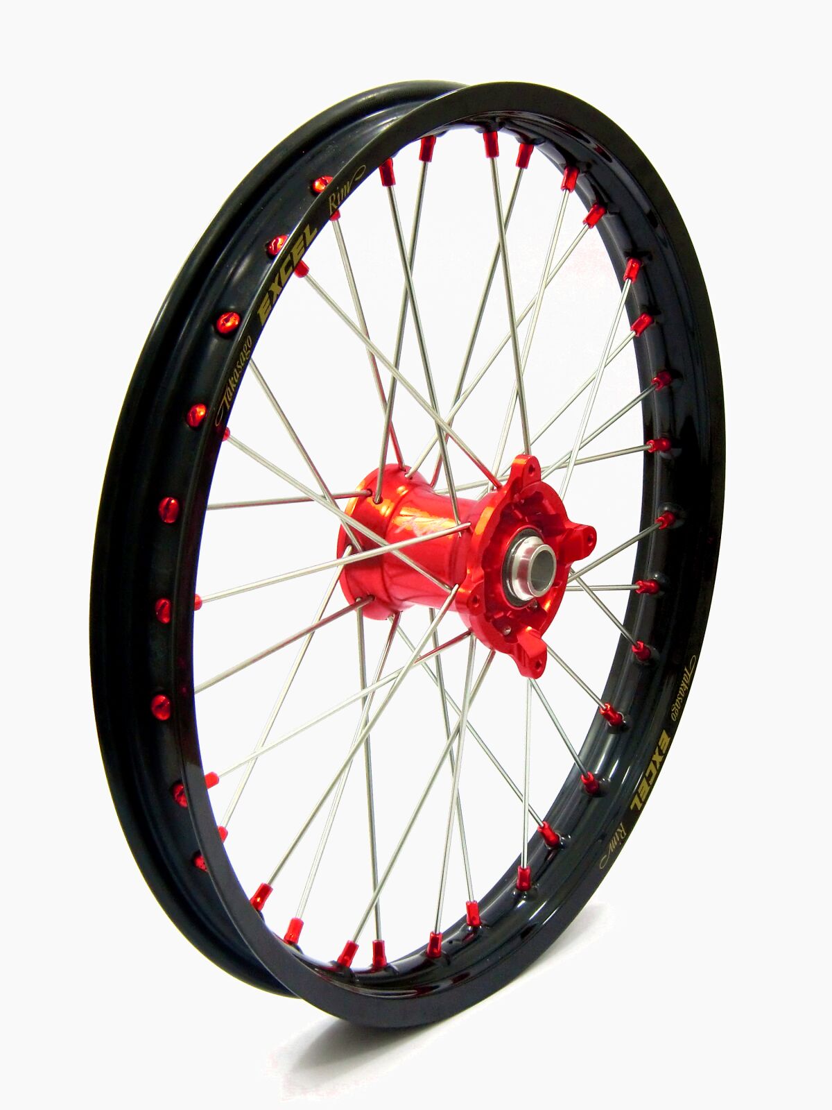 Kite Elite MX 14 Front Wheel - KTM SX65 2008-2025 - Black/Red Hub/Silv ...