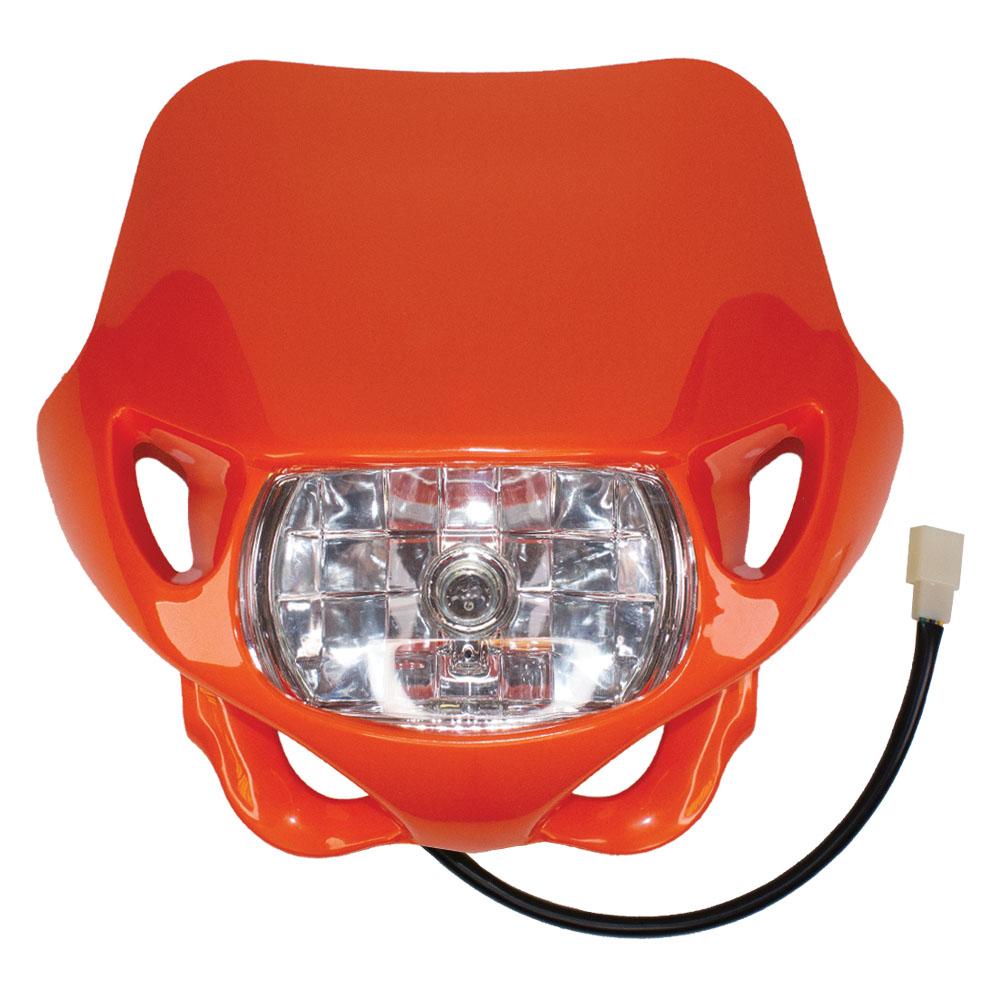 Apico Universal Enduro Headlight Unit With Hi/Low Beam Orange – Ghostbikes
