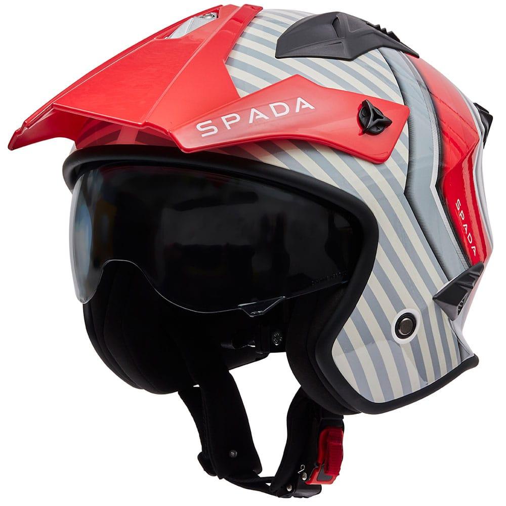 Spada Rock 06 Stasis Grey Red Trials Helmet – Ghostbikes