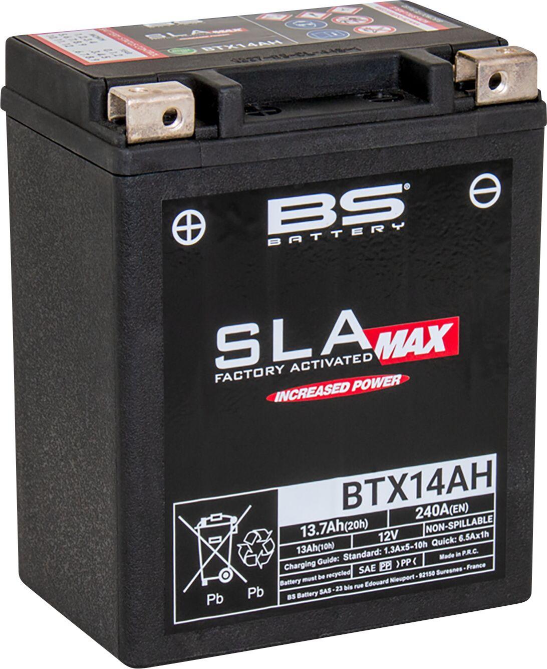 BS Battery SLA Max AGM Battery For Arctic Cat Textron 366 4X4 - Black ...