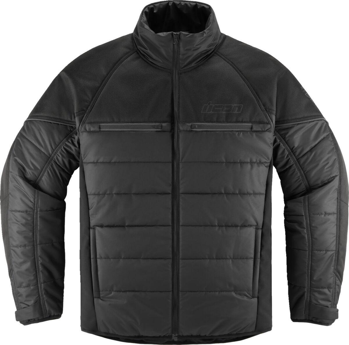 Icon Unisex Ghost Puffer Jacket - Black Charcoal Grey – Ghostbikes