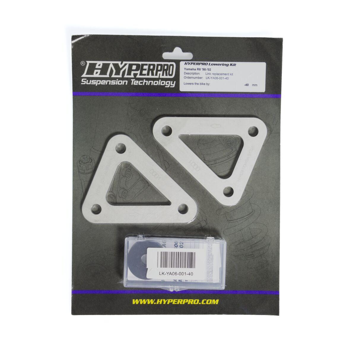 Hyperpro Lowering Kit For Yamaha YZF-R6 600 1999-2001 -40mm Rear ...