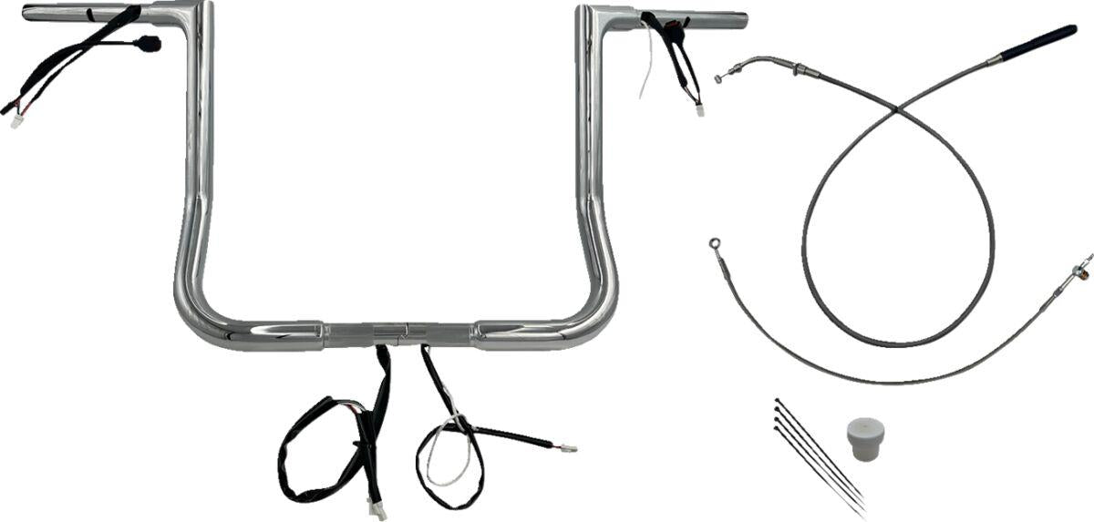 Fat Baggers Inc. 1-1 4" EZ Install Flat Top Handlebar For Harley David ...