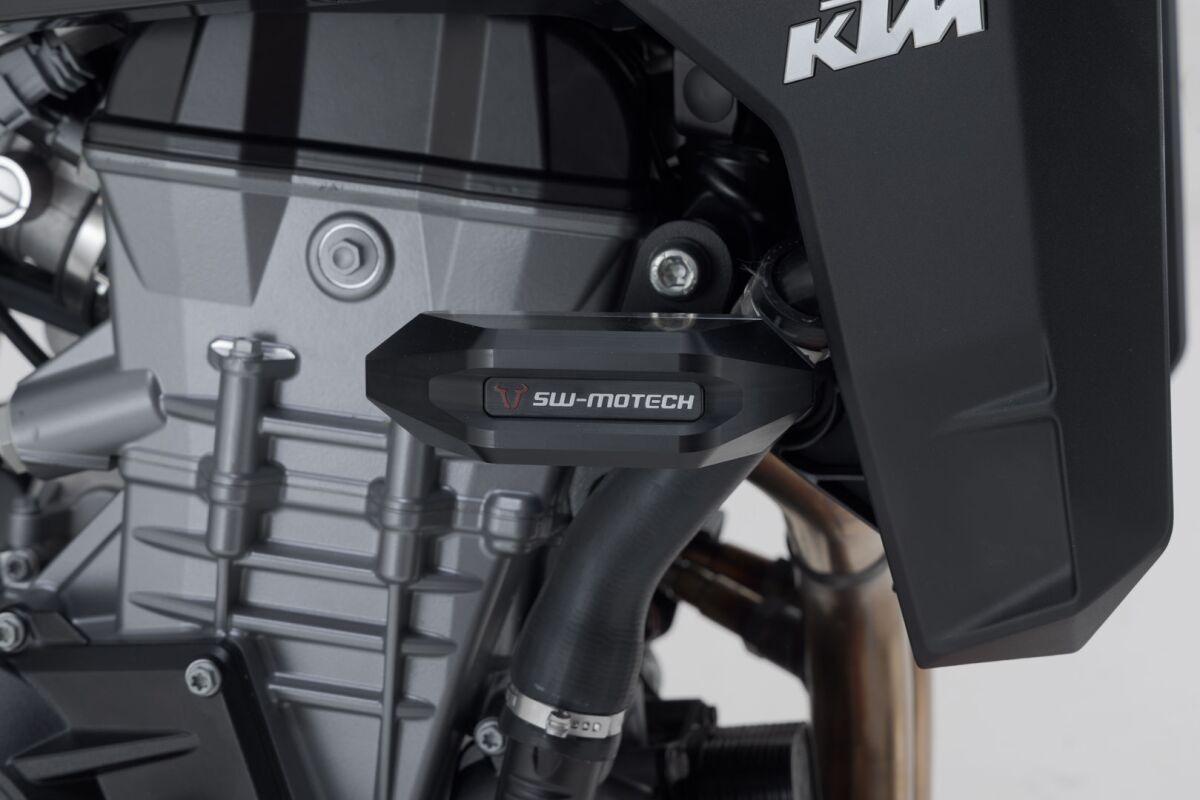 SW Motech Frame Sliders For KTM Duke 990 2024 - Black Silver – Ghostbikes