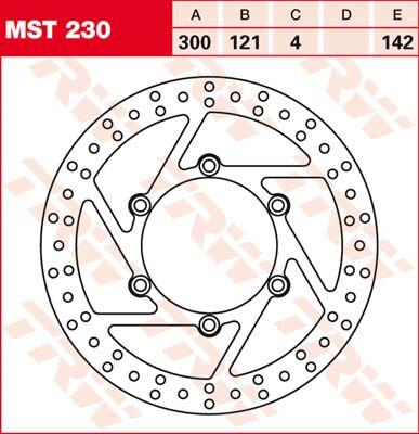 TRW Round Fixed Brake Disc Larger Than 300mm For Suzuki DR650 R 1991-1 ...