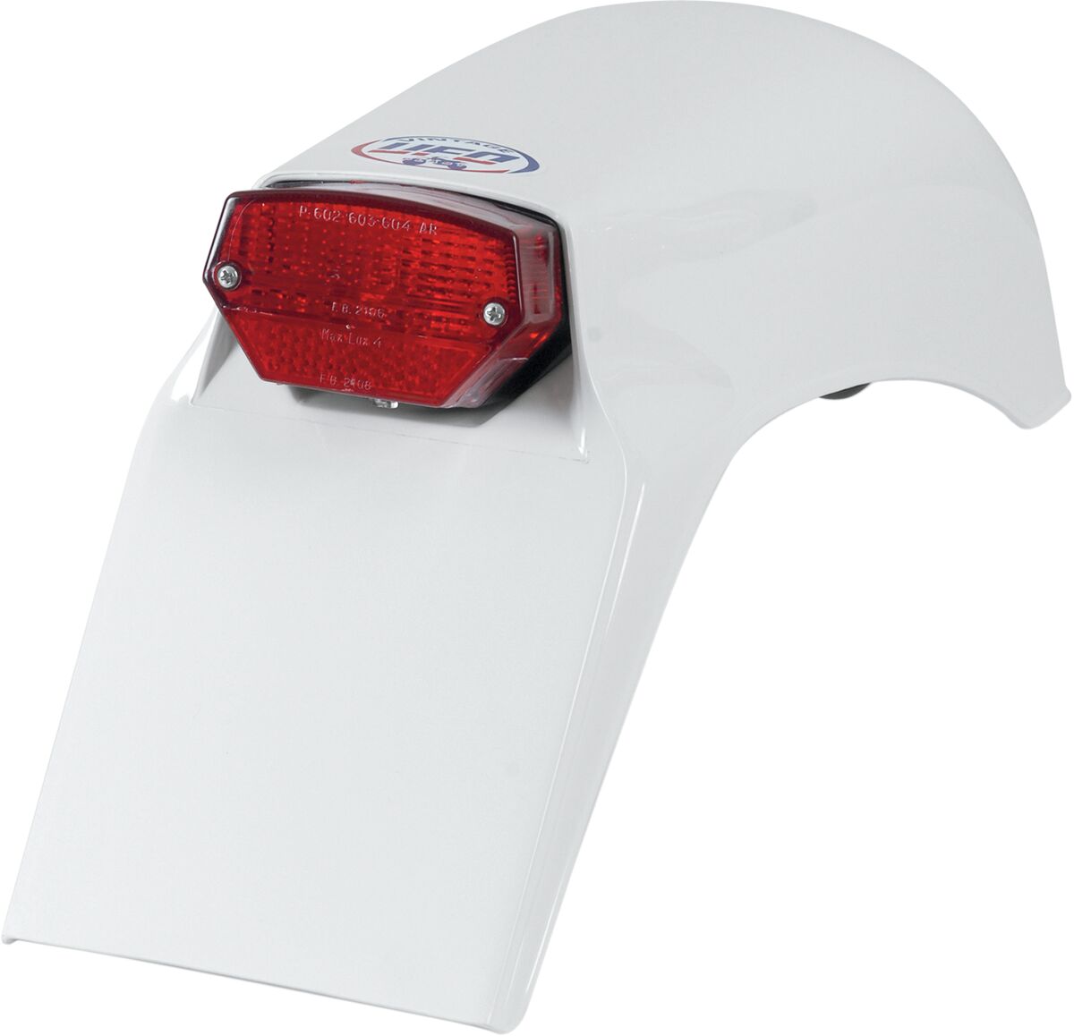 UFO Universal Vintage Rear Fender With Taillight - Fantic 1979-82 - Wh ...