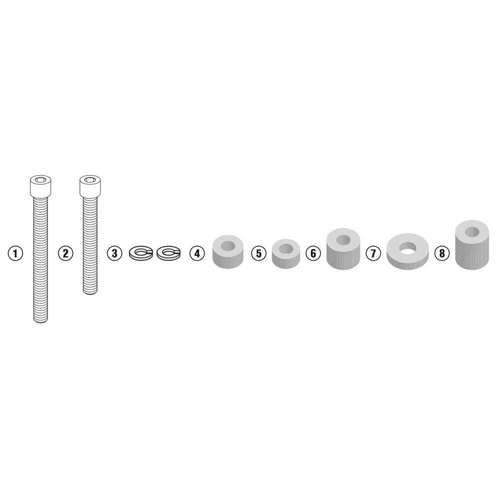 Givi Specific Kit to Install SLD01 Frame Sliders For Yamaha Tracer 900 ...