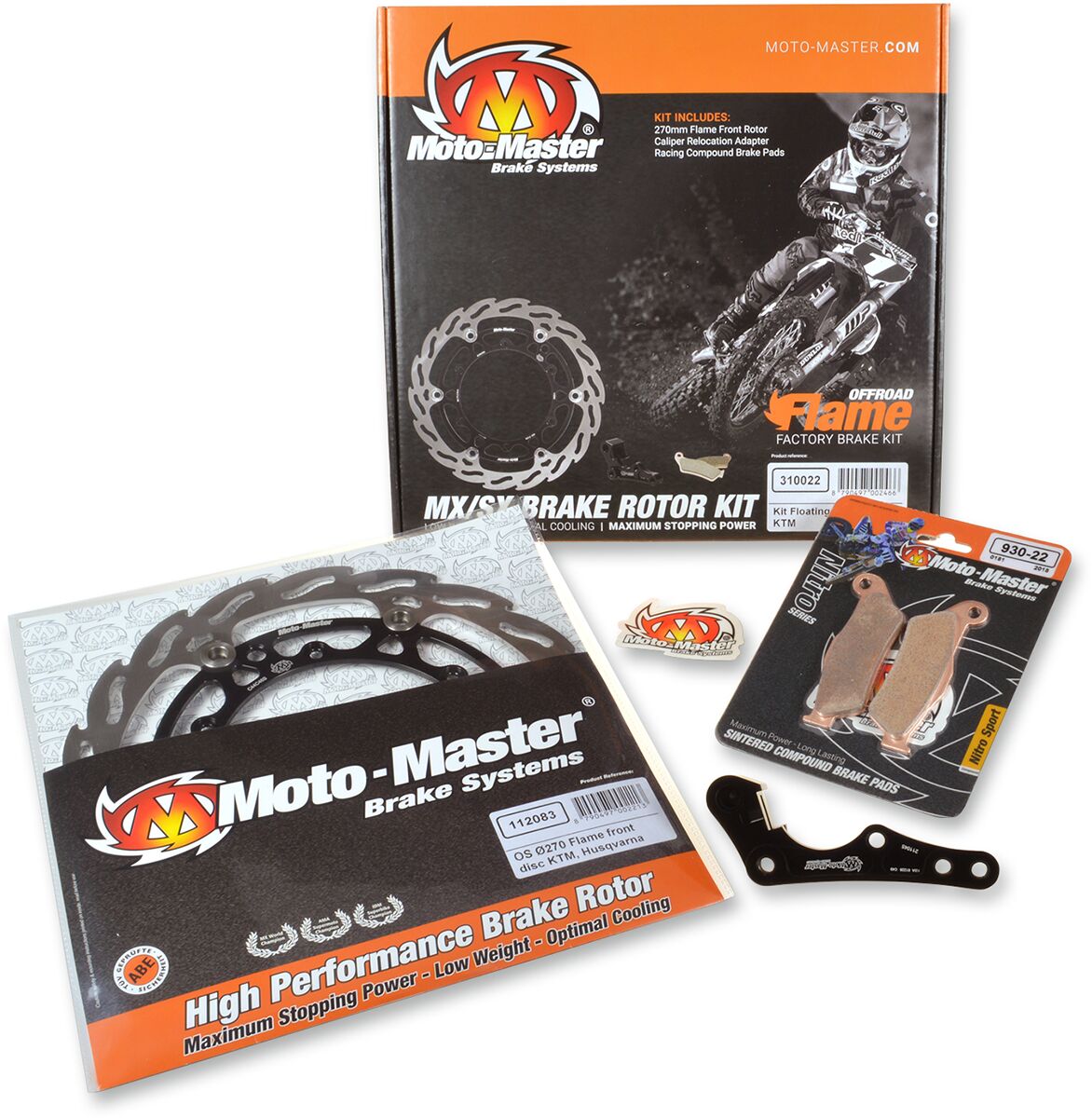 Moto Master 270mm Flame Oversize Floating Brake Disc Brake Kit - Honda ...