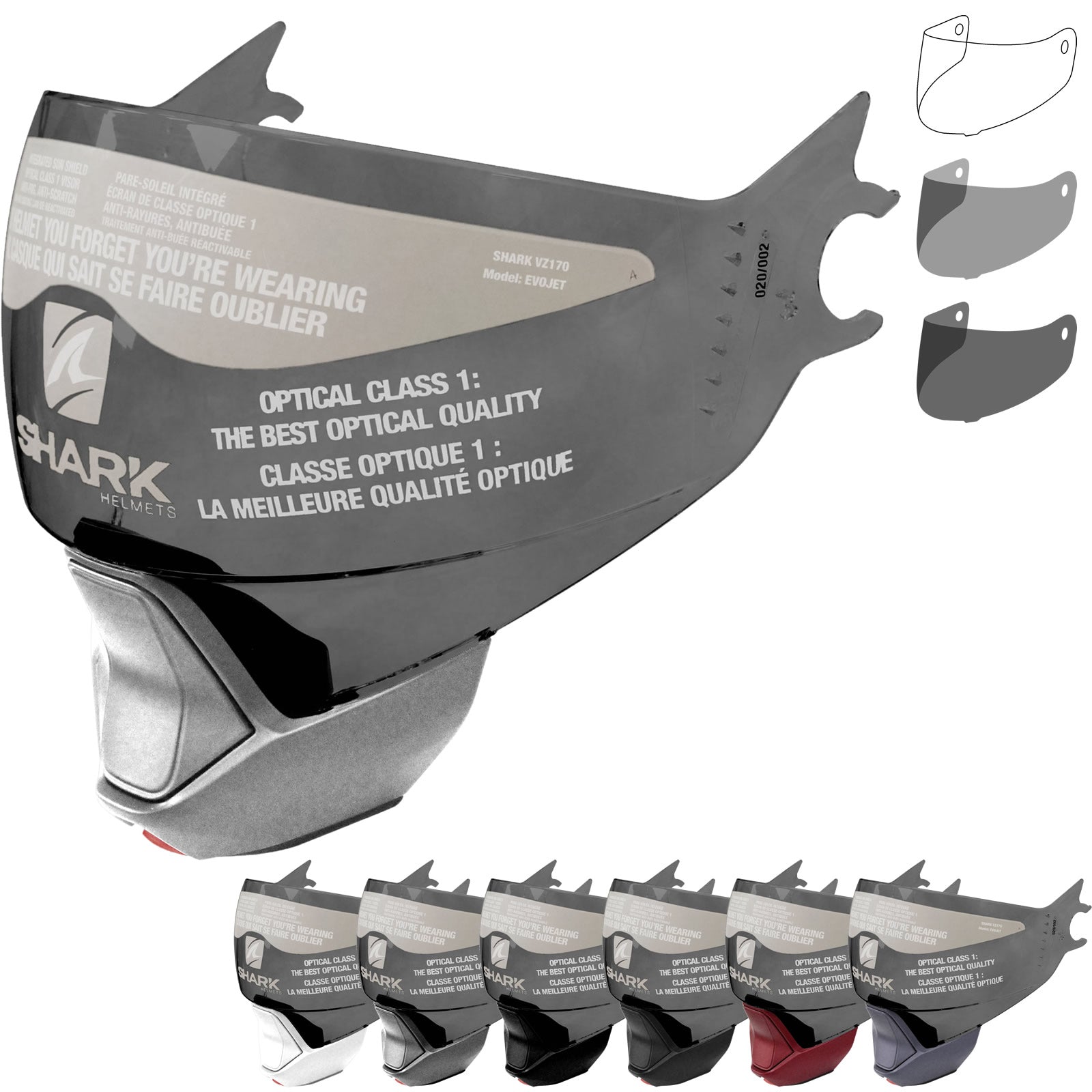 Shark EvoJet Helmet Visors – Ghostbikes