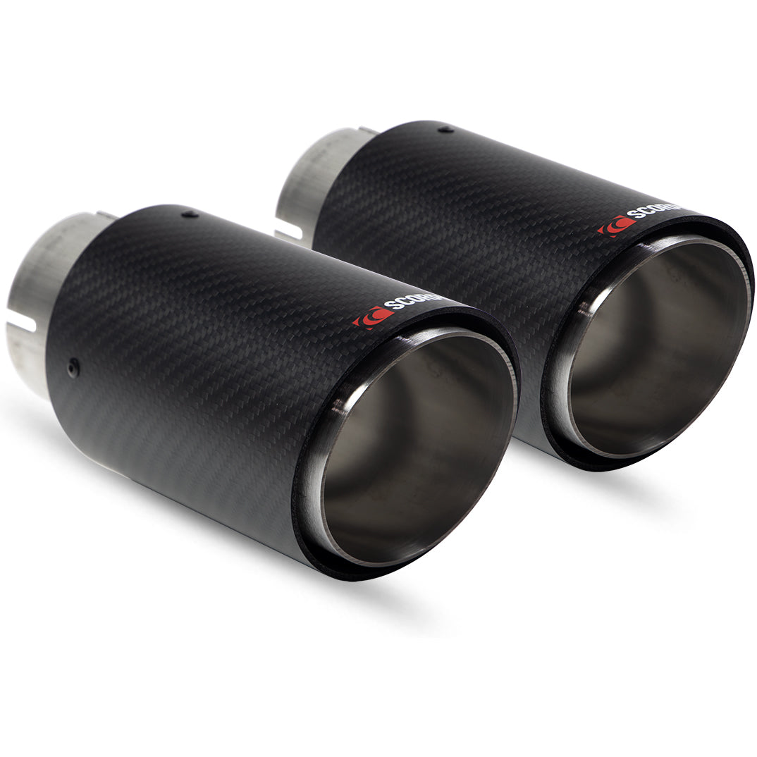 Scorpion Car Exhaust Upgrade Kit Twin 100mm Carbon Fibre Ascari Trim ...