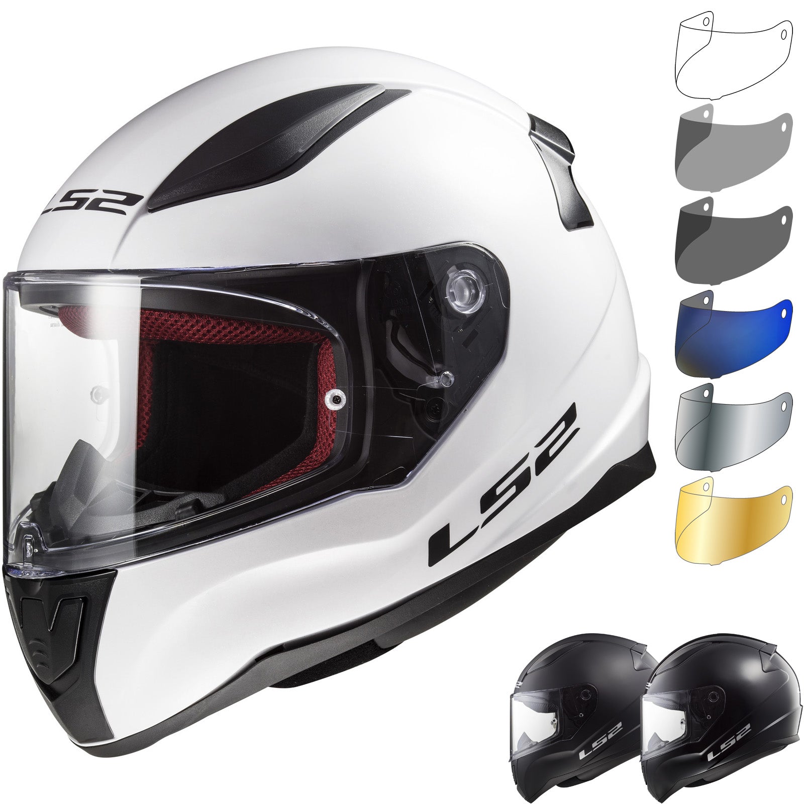 LS2 FF353J Rapid Mini Solid Youth Motorcycle Helmet & Visor – Ghostbikes