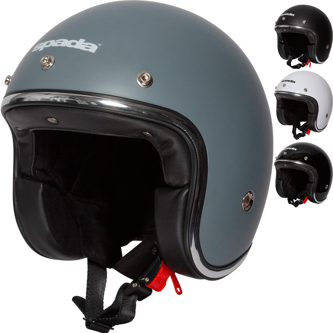 Spada Classic Plain Open Face Motorcycle Helmet – Ghostbikes
