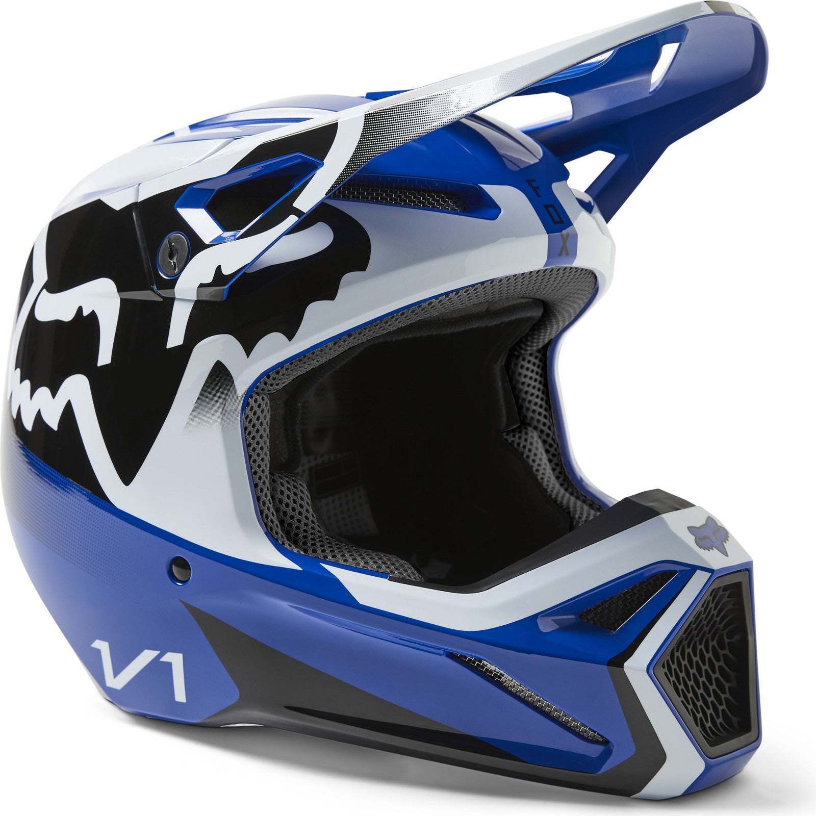 Fox Racing 2023 V1 Leed Blue Motocross Helmet – Ghostbikes