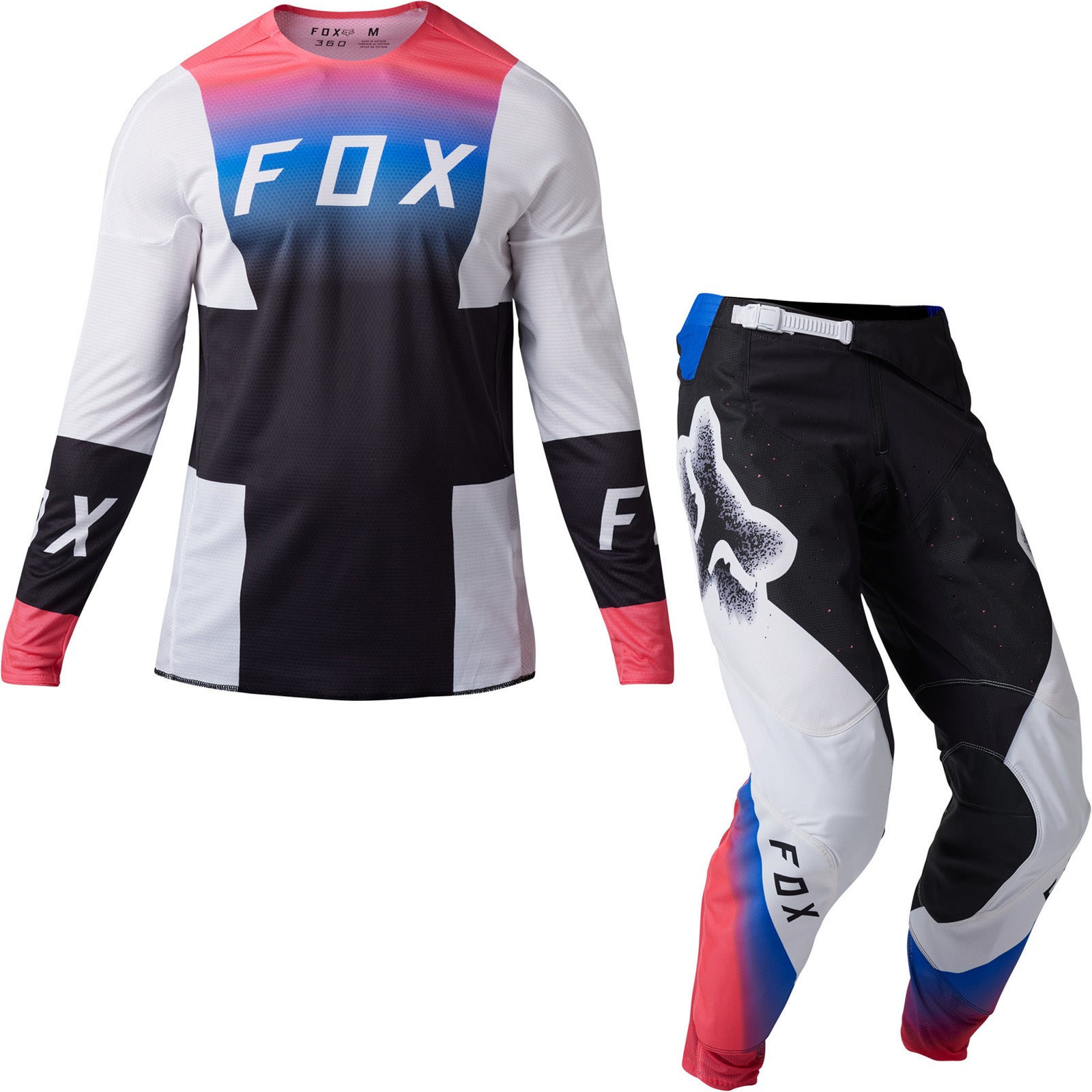Fox Racing 2023 360 Horyzn Motocross Jersey & Pants Black White Kit ...
