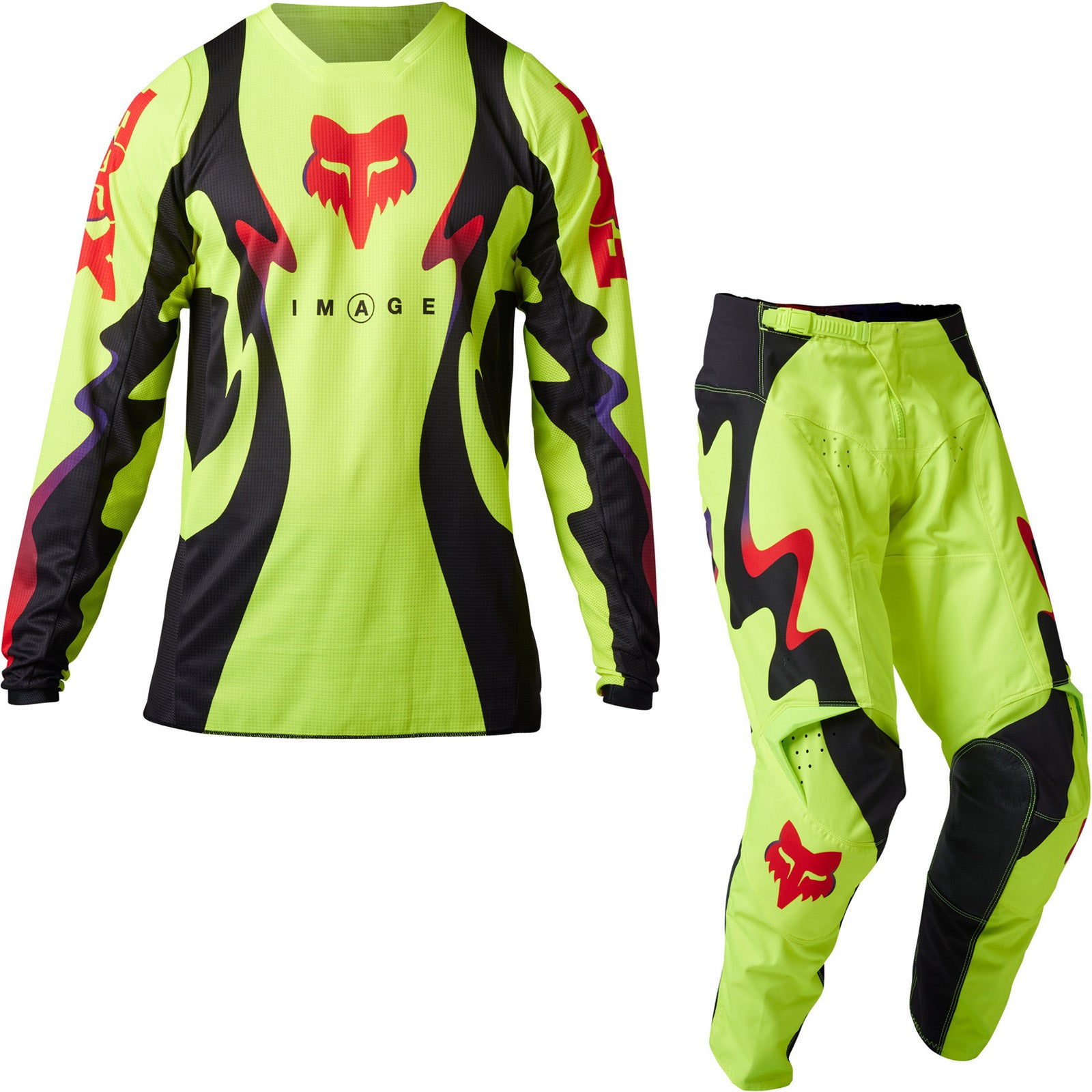 Fox Racing 2023 180 Kozmik Motocross Jersey & Pants Flo Yellow Kit ...