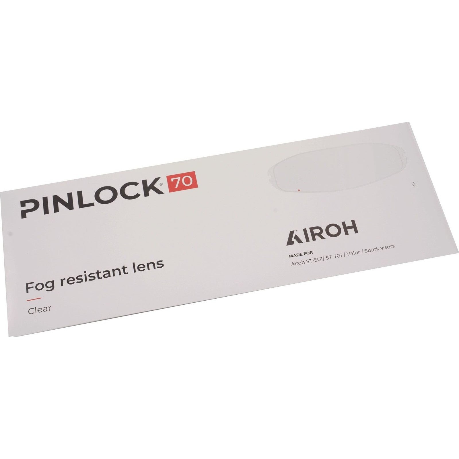 Pinlock 70 Max Vision Anti-Fog Insert Lens For Airoh Valor, Spark, ST ...