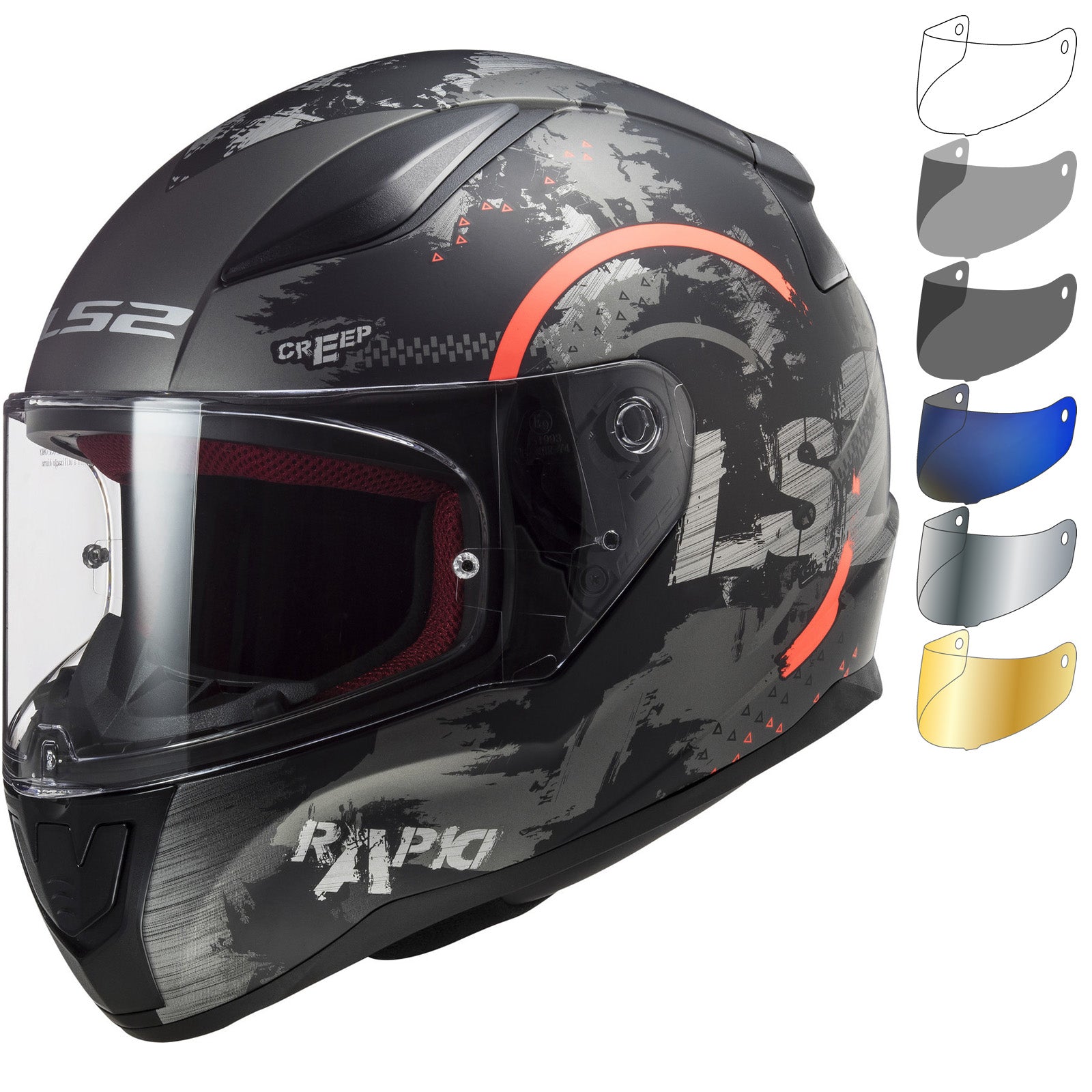 LS2 FF353 Rapid Circle Motorcycle Helmet & Visor – Ghostbikes
