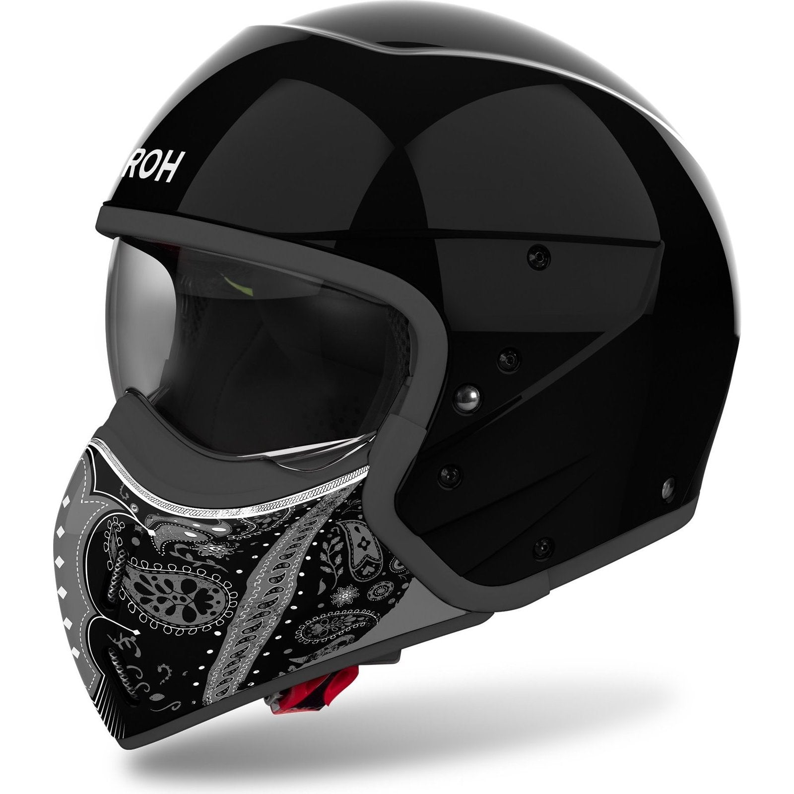 Airoh J110 Paesly Convertible Motorcycle Helmet - Black – Ghostbikes