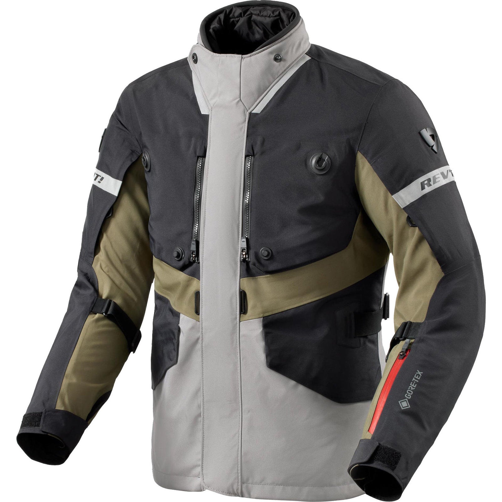 Rev It Neptune 3 Gore-Tex Motorcycle Jacket - Black Dark Green – Ghostbikes