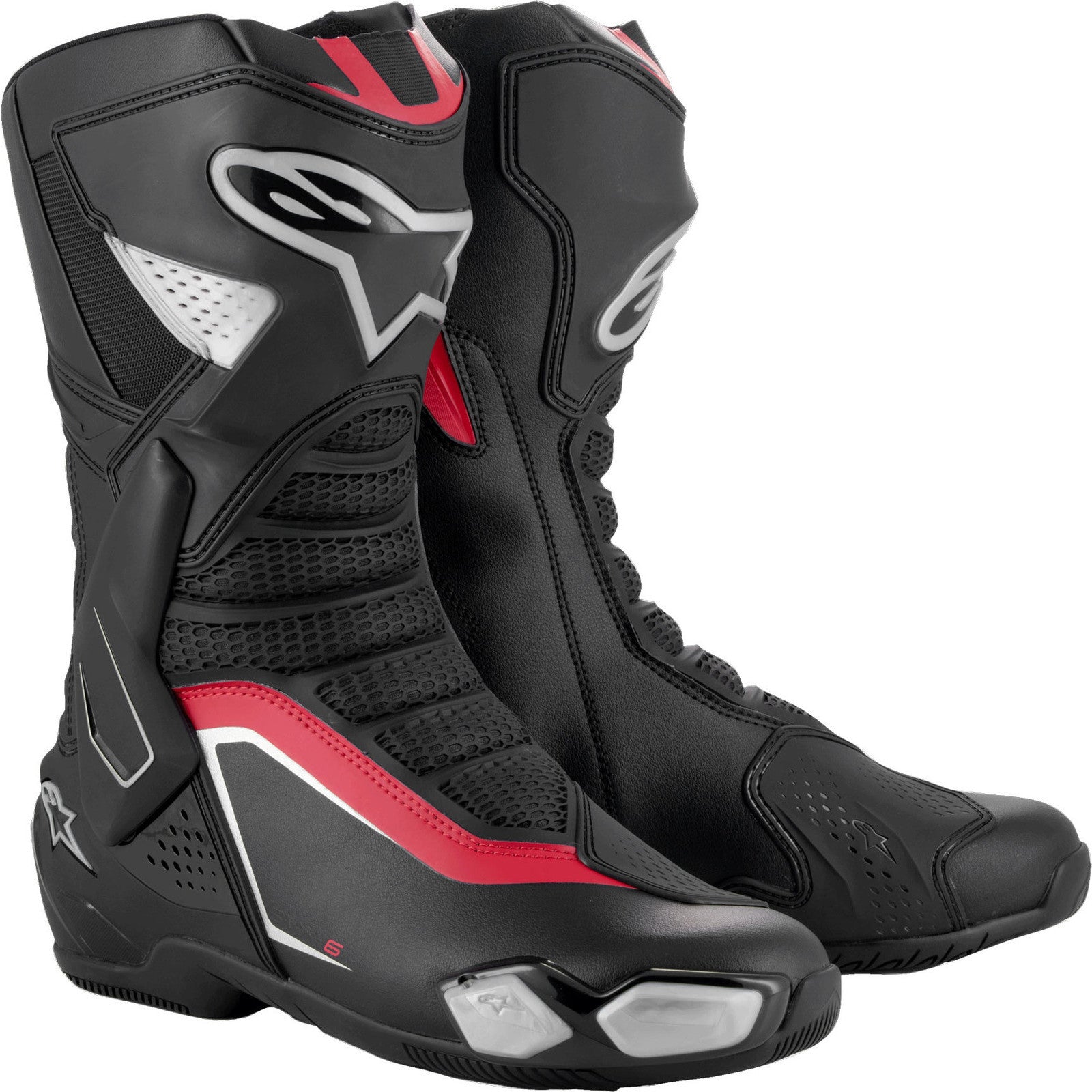 Alpinestars SMX-6 V3 Motorcycle Boots - Black Silver Red – Ghostbikes