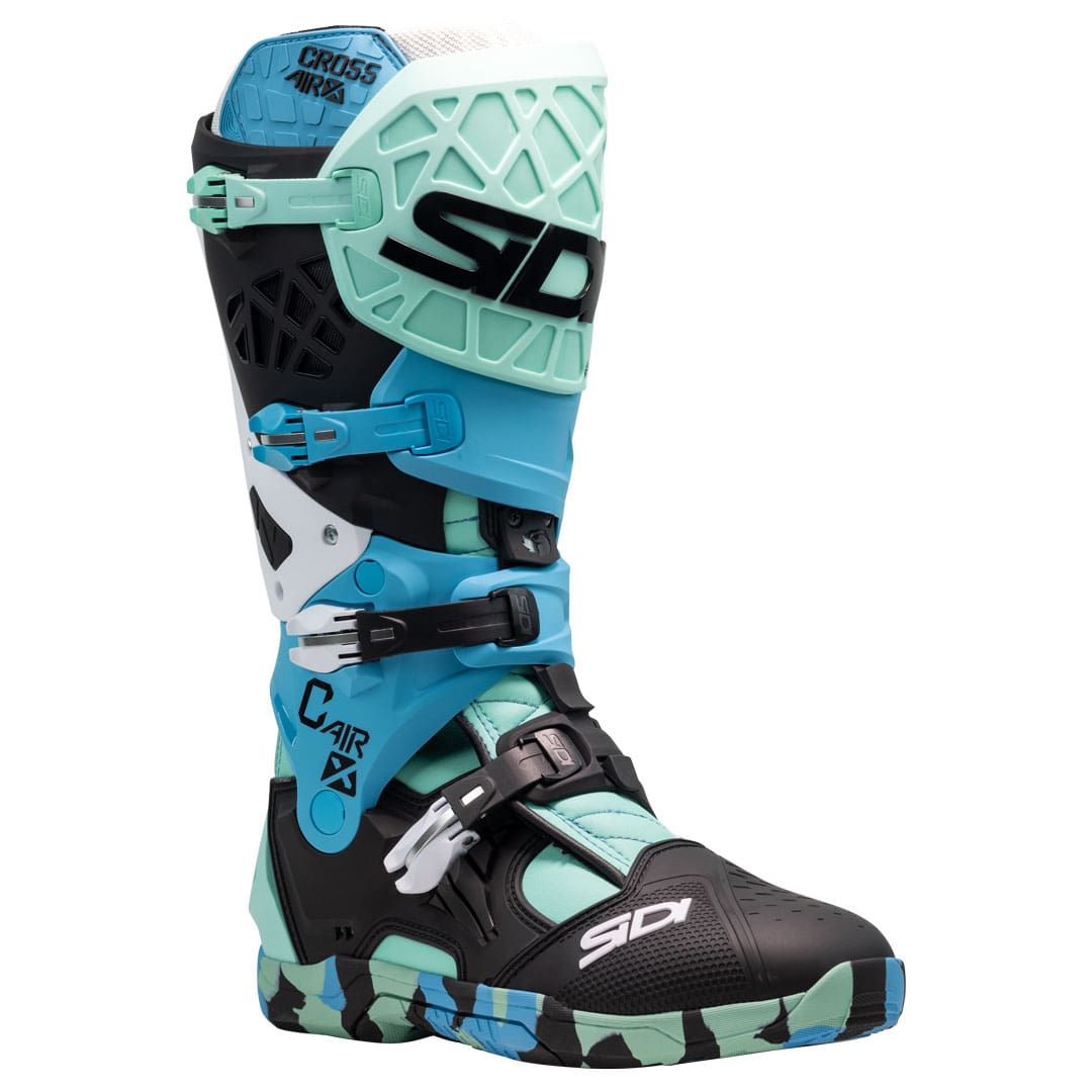 Sidi Crossair X Motocross Boots - Messy Cyan – Ghostbikes