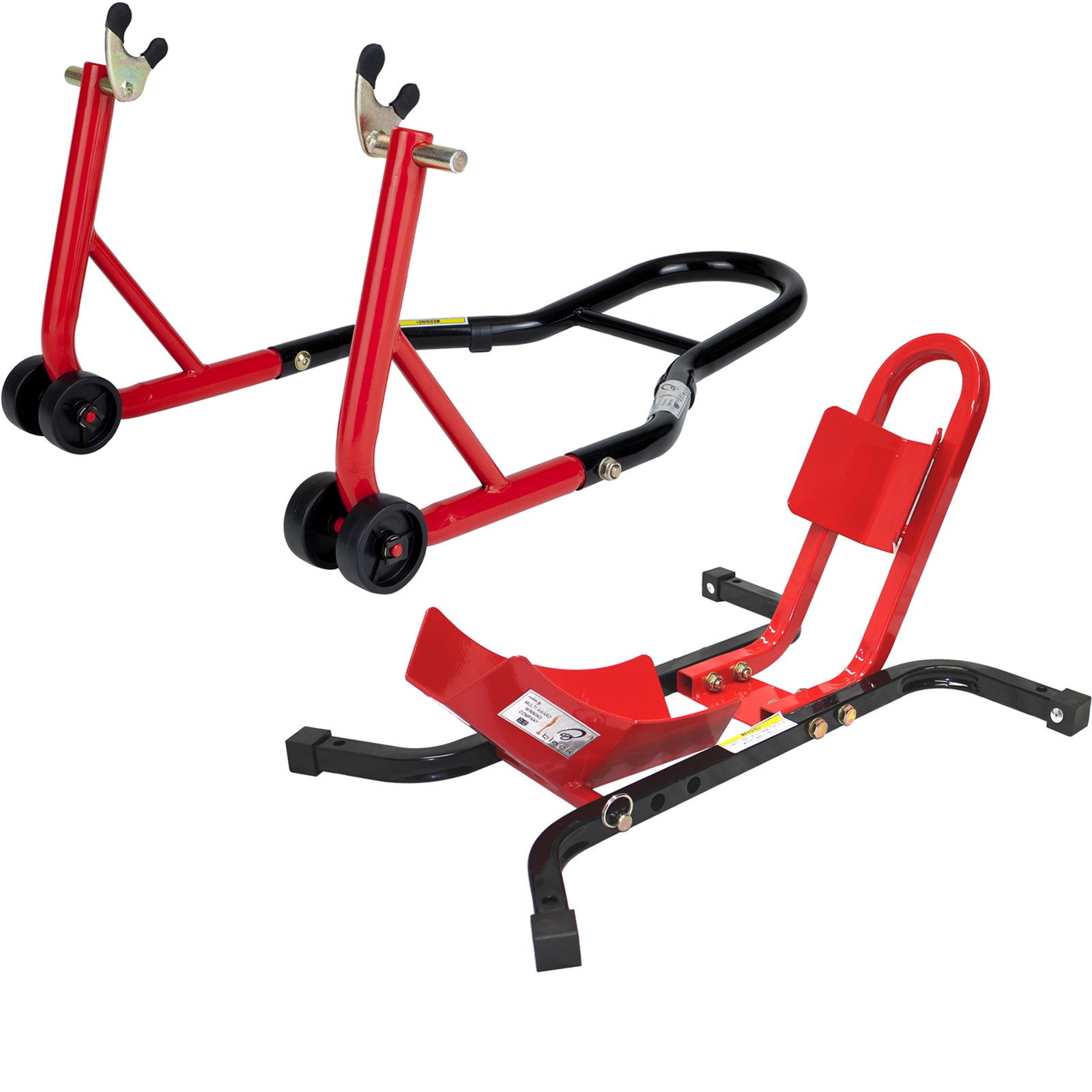 Black Pro Range B5145 Wheel Chock & B5072 Rear Paddock Stand Set ...