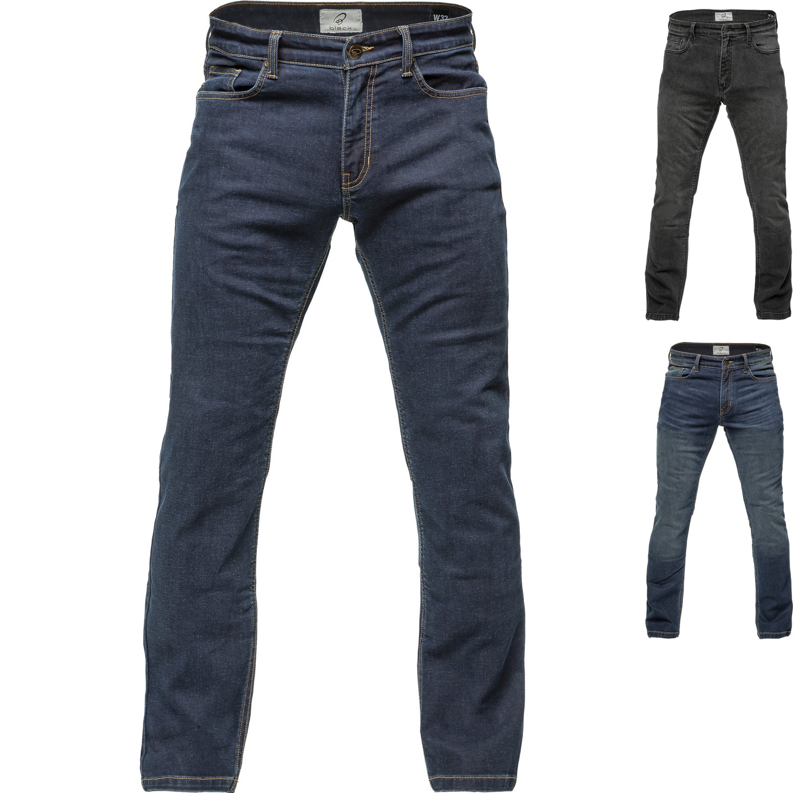 Black Blockade Straight Leg Motorcycle Jeans - Made with Armalith - Th ...