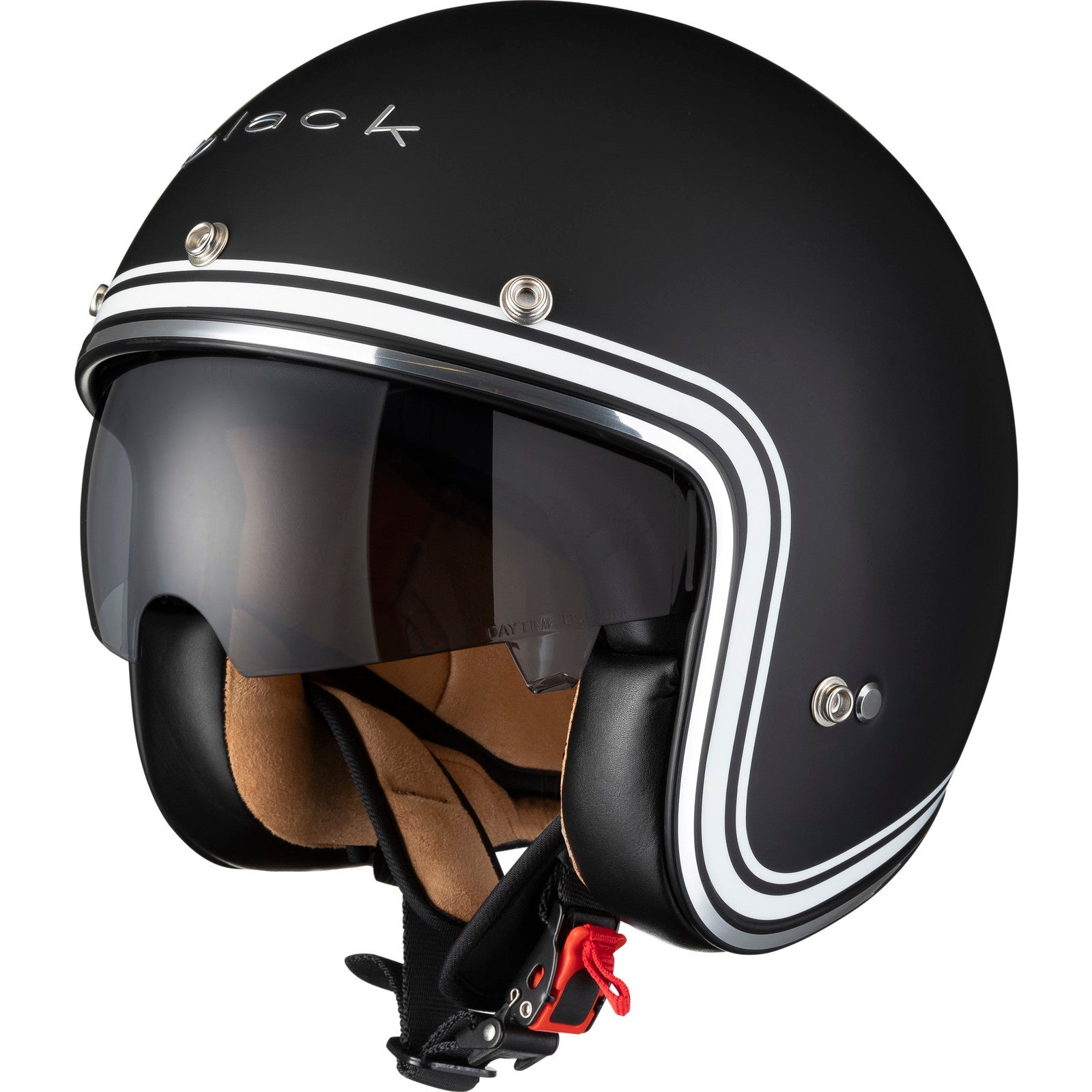 Black Classic Line Open Face Motorcycle Helmet – Ghostbikes