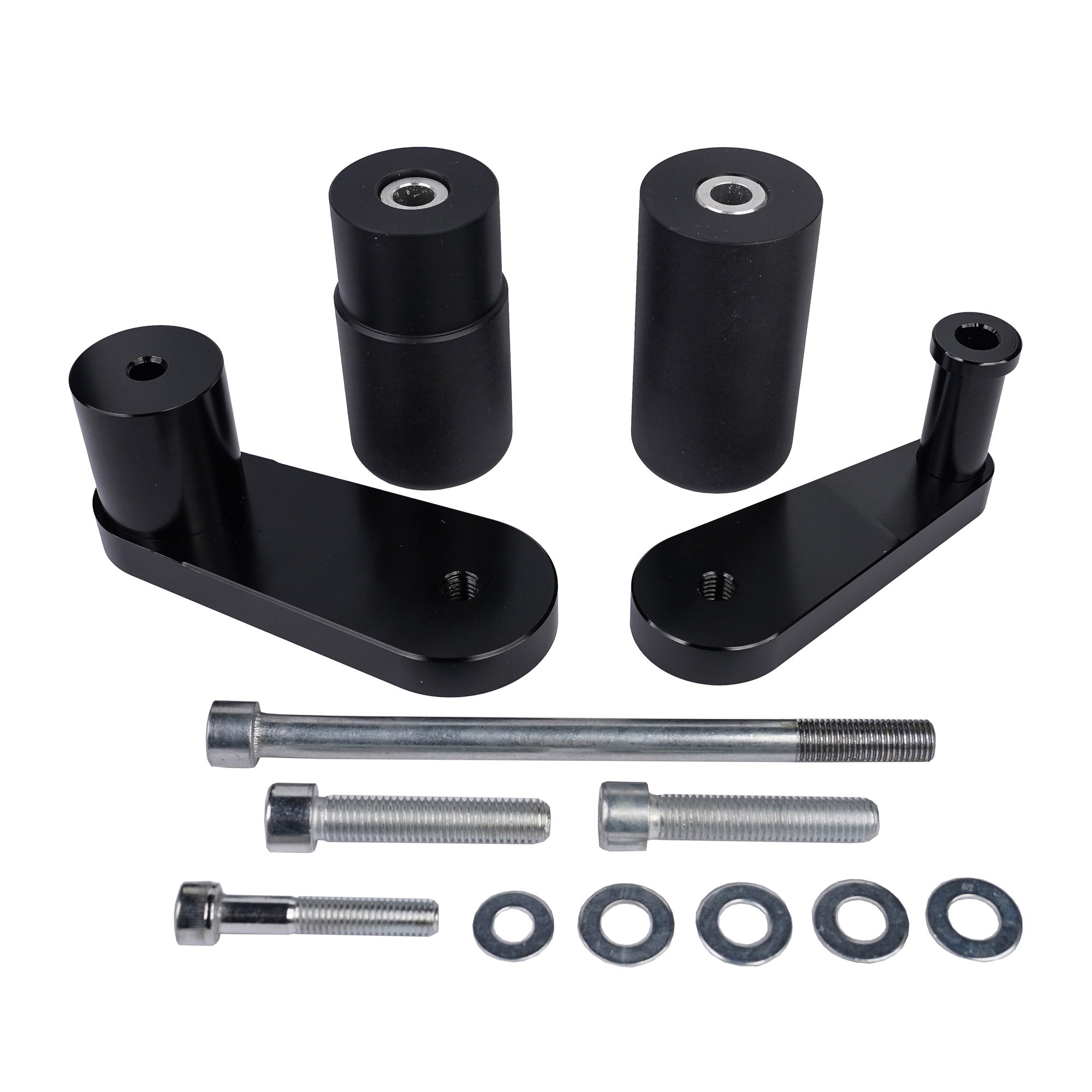 BikeTek Black STP Crash Protectors Set - Kawasaki Ninja 650R 2007-08 ...