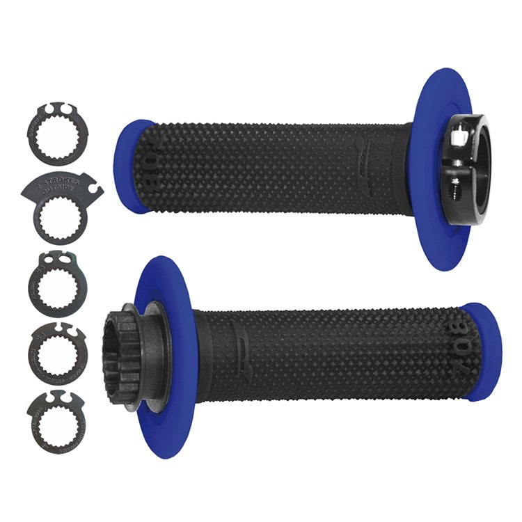Pro Grip 708 Lock On Grips With 6 Cams - Black/Blue – Ghostbikes