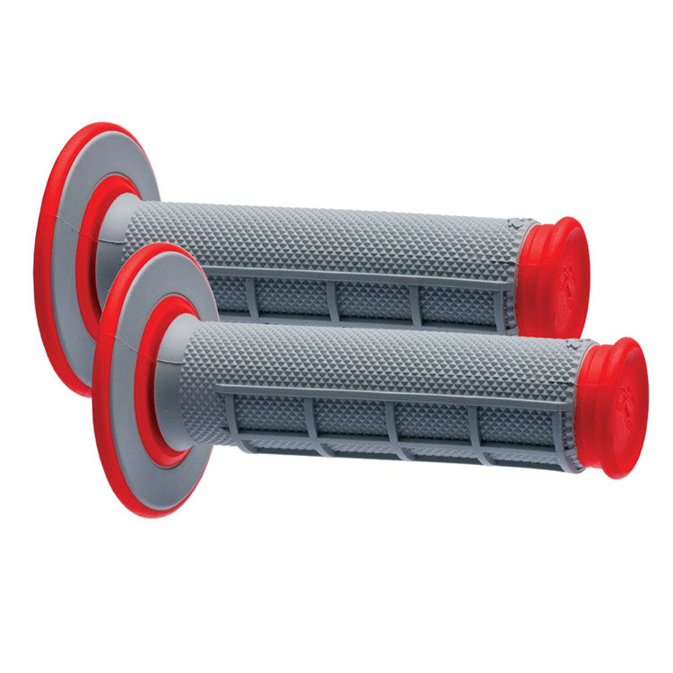 Renthal G156 MX Dual Compound 1/2 Waffle Grips - Grey/Red – Ghostbikes